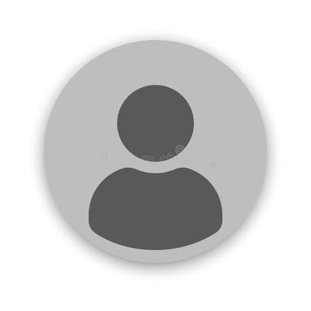 Circular Gray User Icon. Dark Gray Silhouette Inside Lighter Circle ...