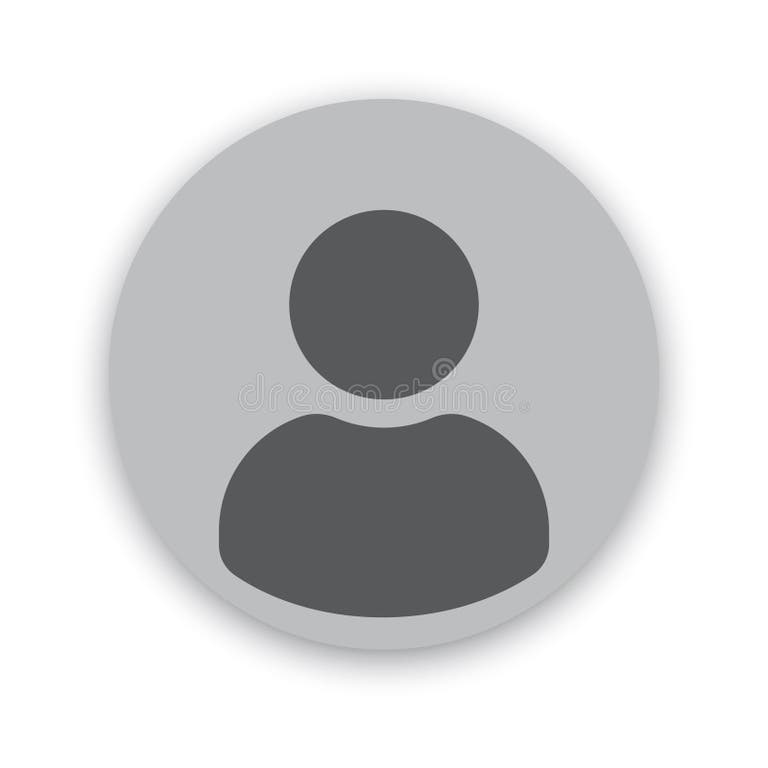 Circular Gray User Icon. Dark Gray Silhouette Inside Lighter Circle ...