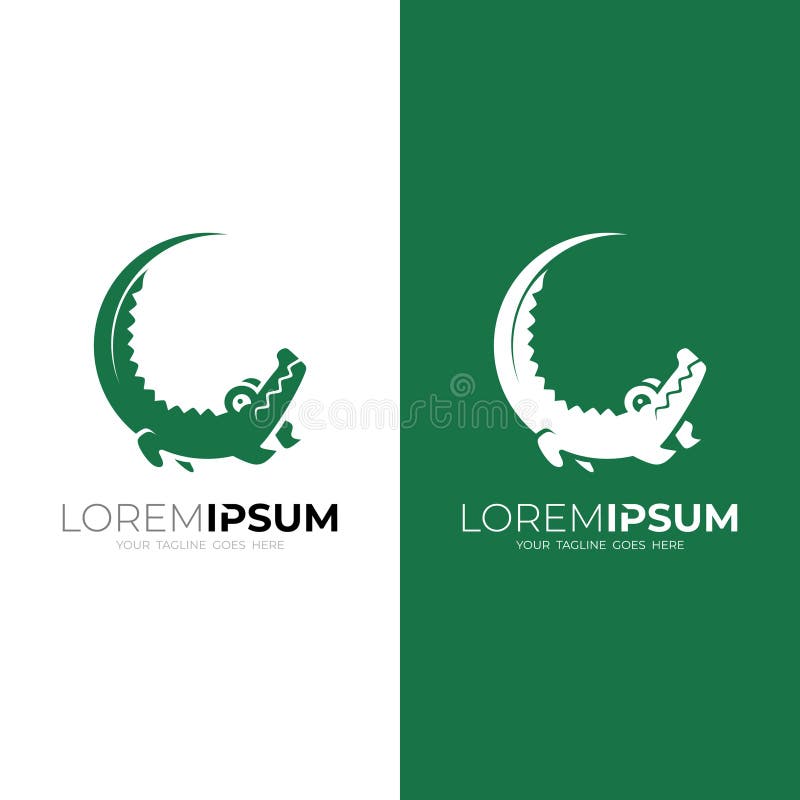 Circular Green Crocodile Icon, Wild Animal Logo Stock Vector ...