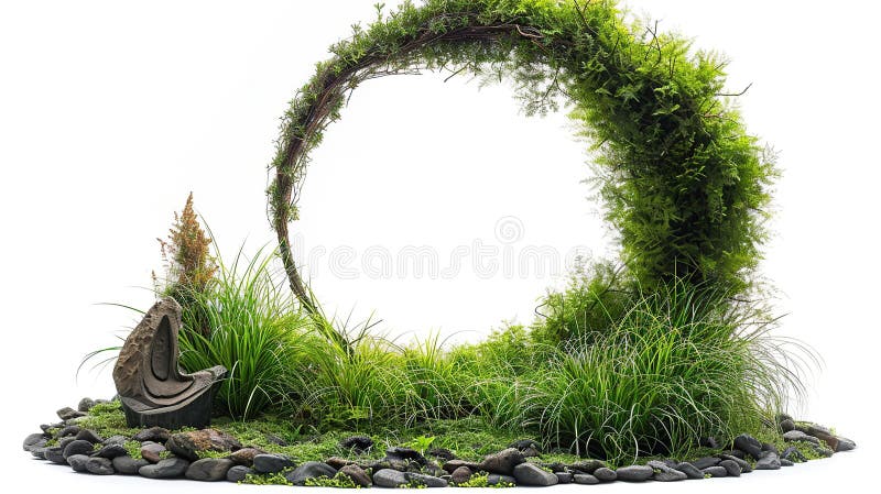 Circular Greenery Frame stock illustration. Illustration of circular ...