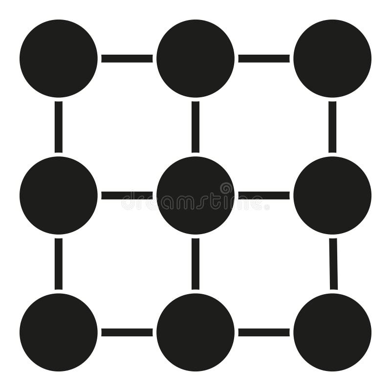 Circular Grid Icon. Minimal Geometric Layout. Symmetrical Dot Structure ...