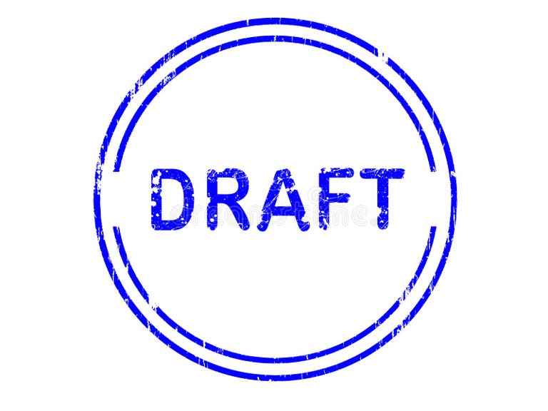 Circular Grunge Office Stamp - DRAFT Stock Vector - Illustration of ...