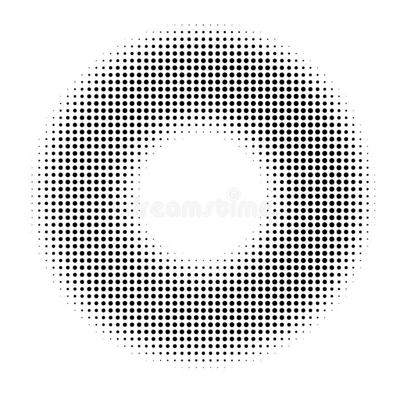 Circular Halftone Ring Abstract Pattern Stock Illustration ...