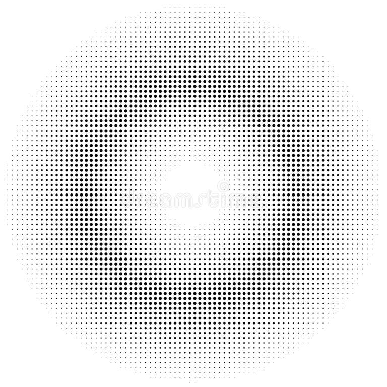 Circular Halftone Ring Abstract Pattern Overlays Stock Illustration ...