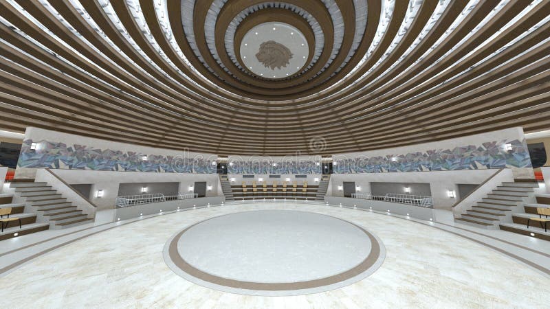 Circular hall stock image. Image of chair, podium, forum - 116703229