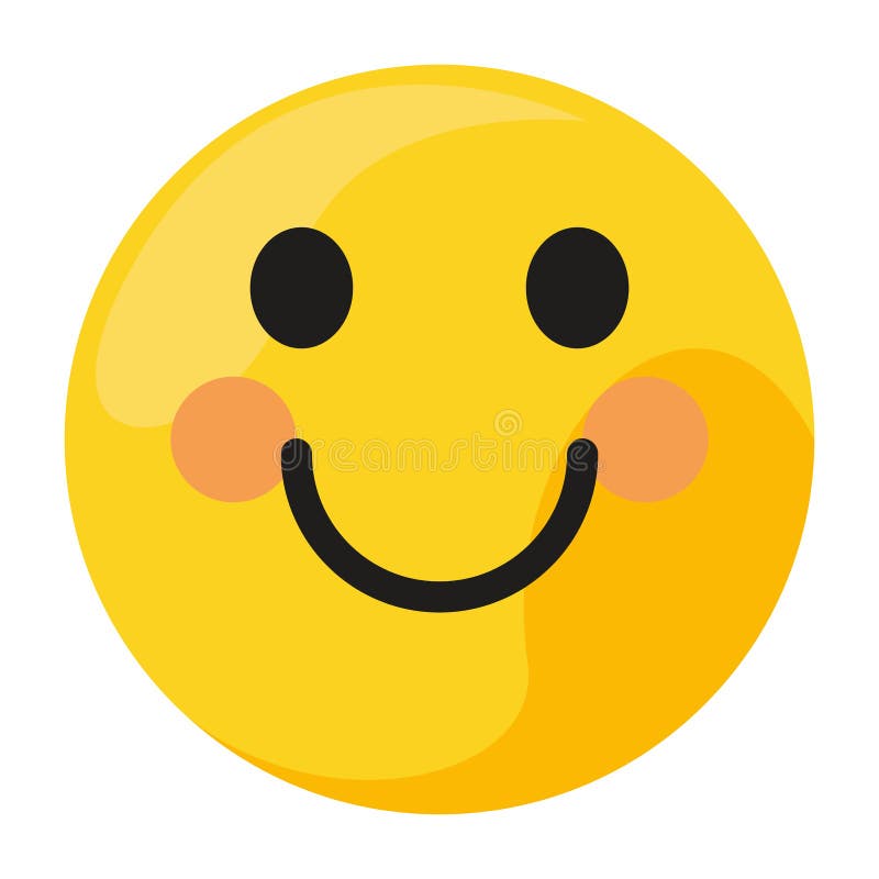 Circular Happy Emoticon Smiling Stock Vector - Illustration of emoticon ...