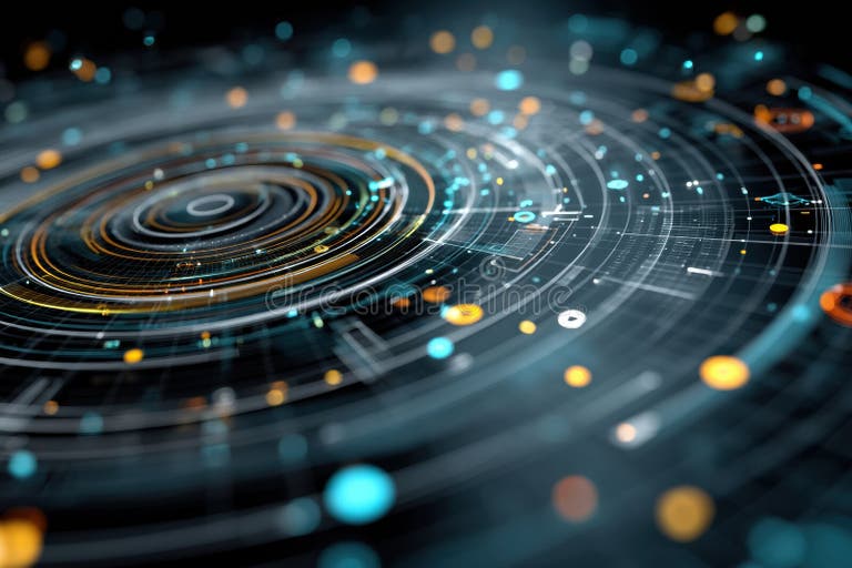 Circular Holographic Interface Displaying Data Visualizations with Artificial Intelligence ...