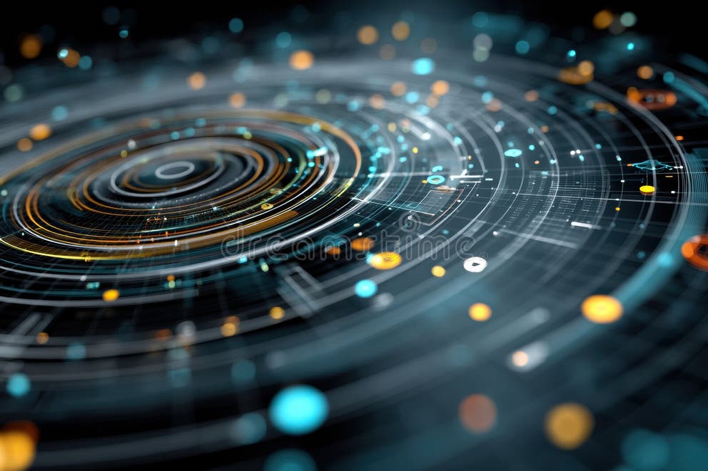 Circular Holographic Interface Displaying Data Visualizations with Artificial Intelligence ...