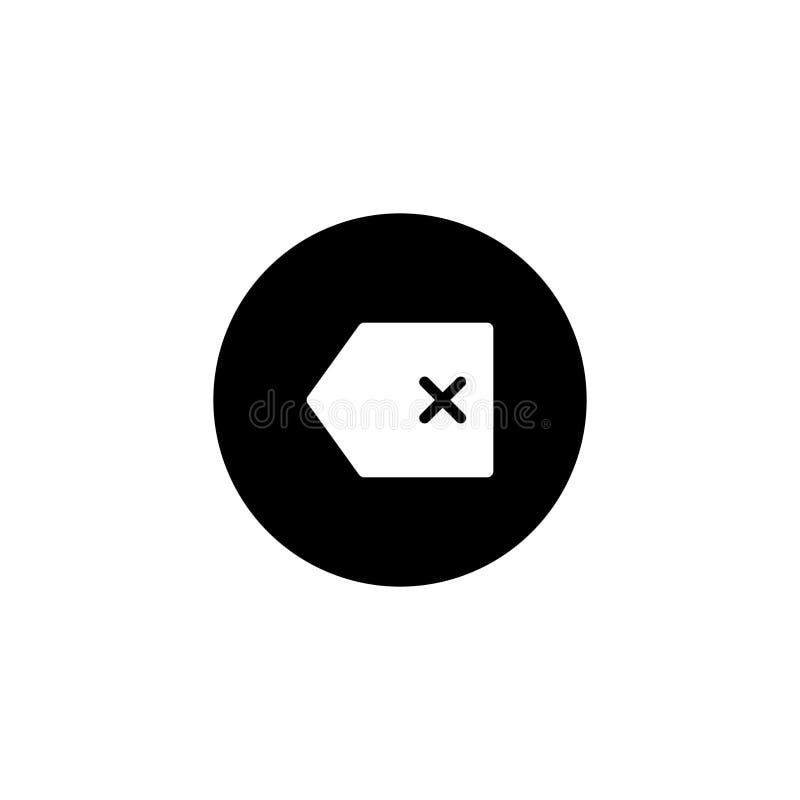 Backspace Icon. Delete Icon. Cut Icon. Stock Vector - Illustration of ...