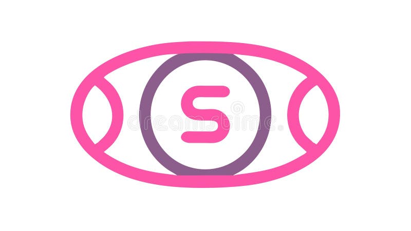 Circular Icon with Letter S, Represents Symbol or Option S, Vector ...