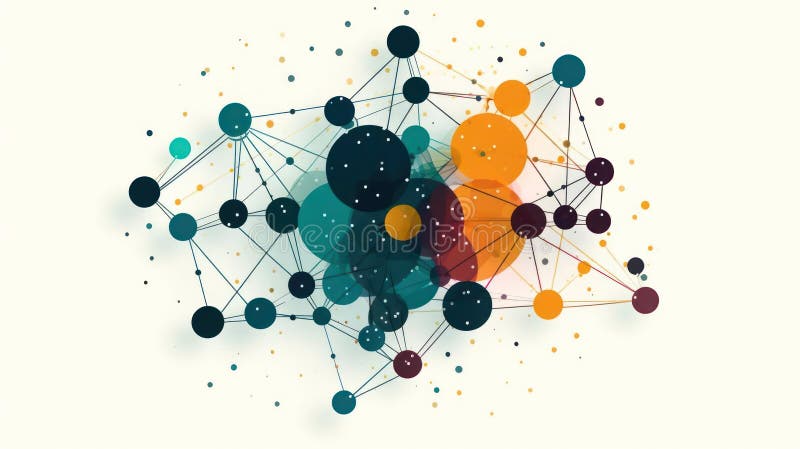 A Visualization Of Interconnected Data Platforms And Devices Created With Generative Ai Stock