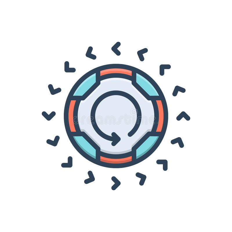 Color Illustration Icon for Circular, Round and Circuit Stock Vector ...