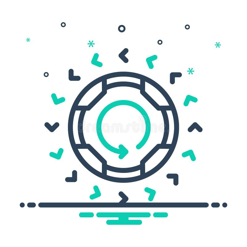 Mix Icon for Circular, Round and Circuit Stock Illustration ...