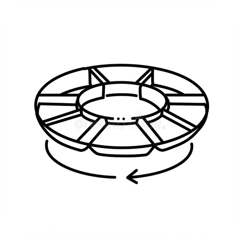 Circular Illustration of a Spool, Possibly a Filament Reel for a 3D ...
