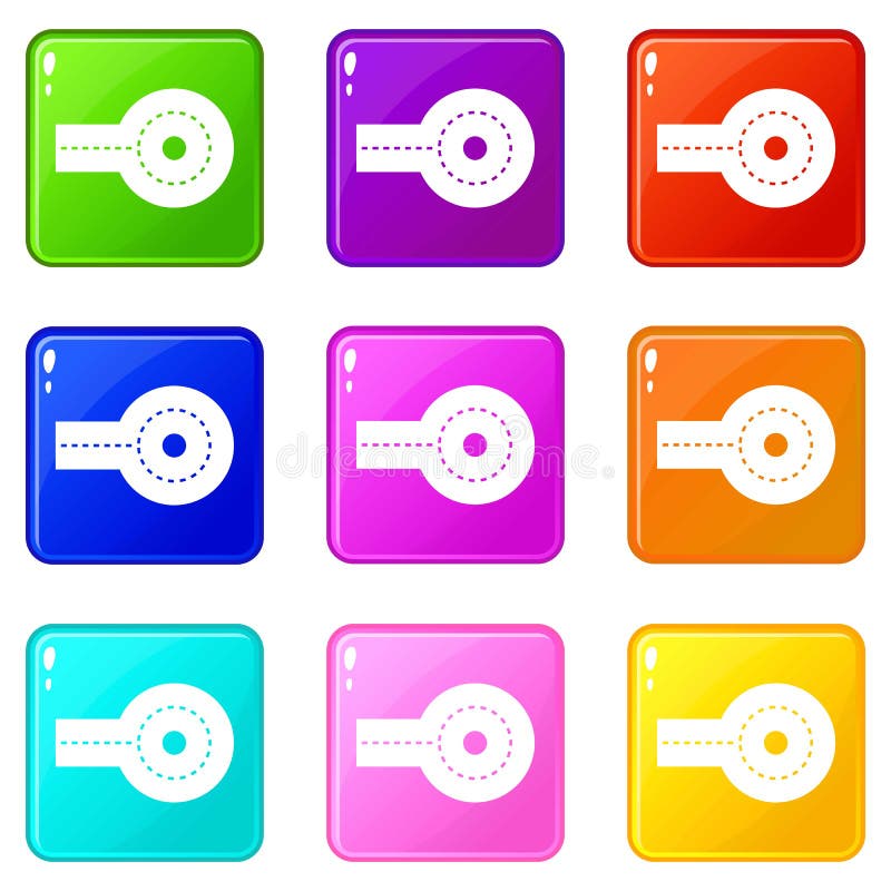 Circular Impasse Icons 9 Set Stock Vector - Illustration of circle ...