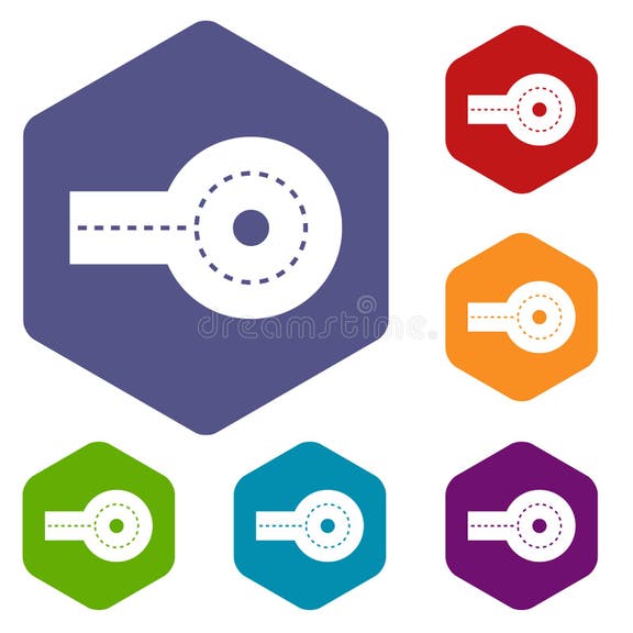 Circular Impasse Icons Set Hexagon Stock Vector - Illustration of ...