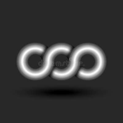 Circular Infinity 3d Logo Metallic Gradient, Endless Three Circles ...