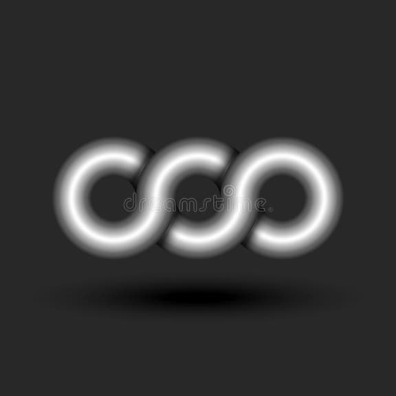 Circular Infinity 3d Logo Metallic Gradient, Endless Three Circles ...
