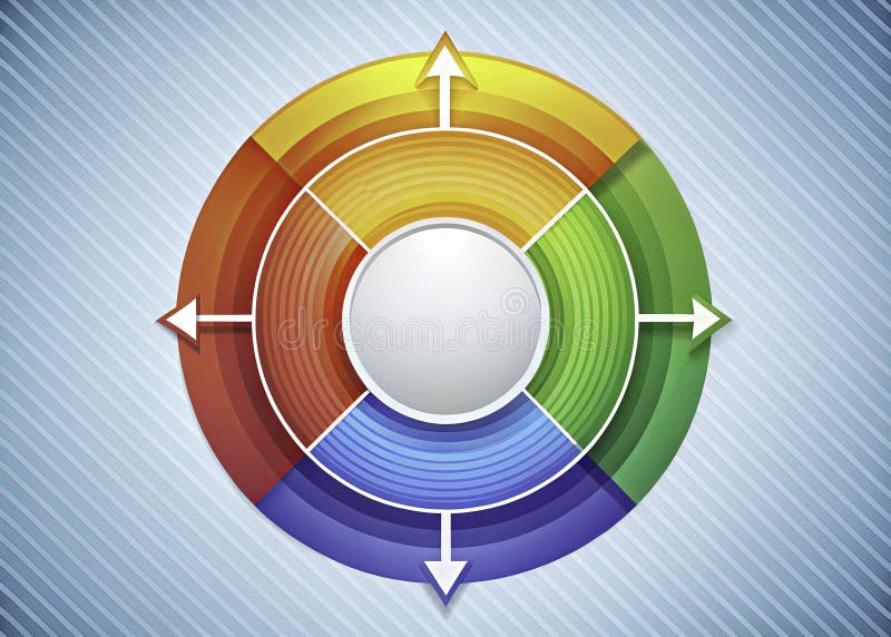 Circular Infographic Background with Arrows: a Modern Three-Step ...