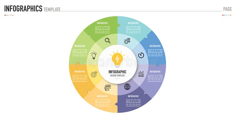 Circular Paper Origami Infographic for Business Presentation Stock ...
