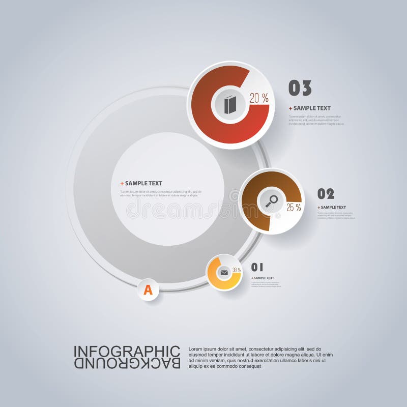 Circular Infographic Design with Pie Chart Stock Vector - Illustration ...