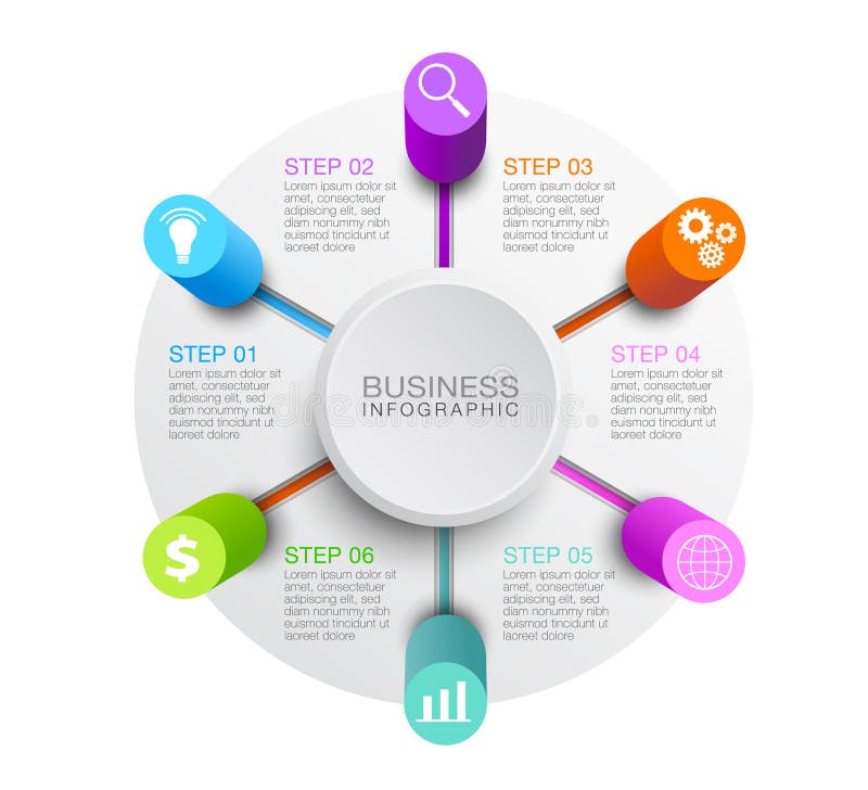 Circular Infographic Element for Business Workflow Stock Vector ...