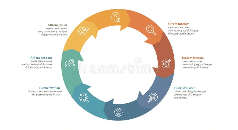 Circular Infographic with a Gradient Color Scheme Transitioning from ...