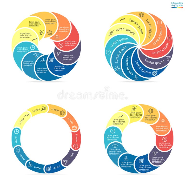 Circular Infographics Sections Stock Illustrations – 313 Circular ...