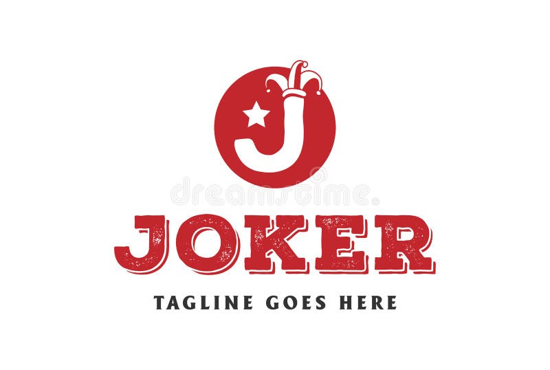 Circular Initial Letter J for Joker Clown Cockscomb Hat Cap Logo Design ...