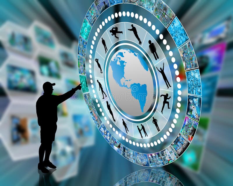 Circular interface stock illustration. Illustration of multimedia ...