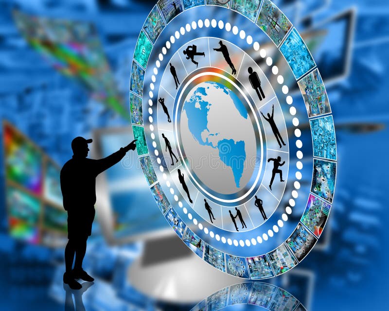 Circular interface stock image. Image of information - 50045389