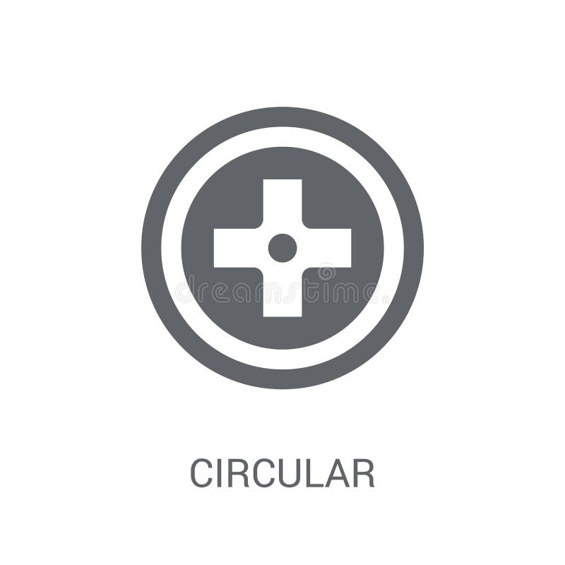 Circular Intersection Sign Icon. Trendy Circular Intersection Si Stock ...