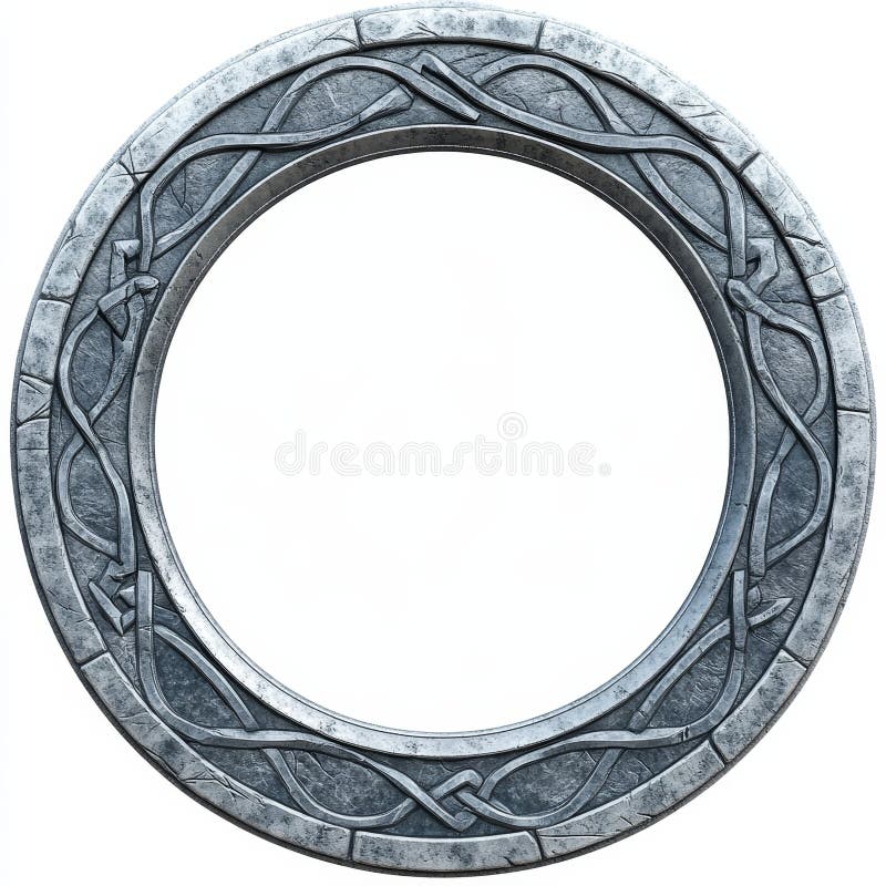 Circular Iron Frame Ornate Abstract Medieval Sculptures Stock Photos ...
