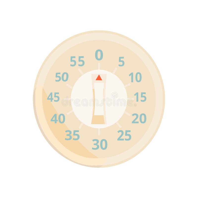 Circular Kitchen Timer Cartoon Icon Vector Illustration Stock Vector ...