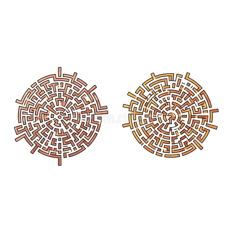 Distinct Circular Mazes Stock Illustrations – 13 Distinct Circular ...