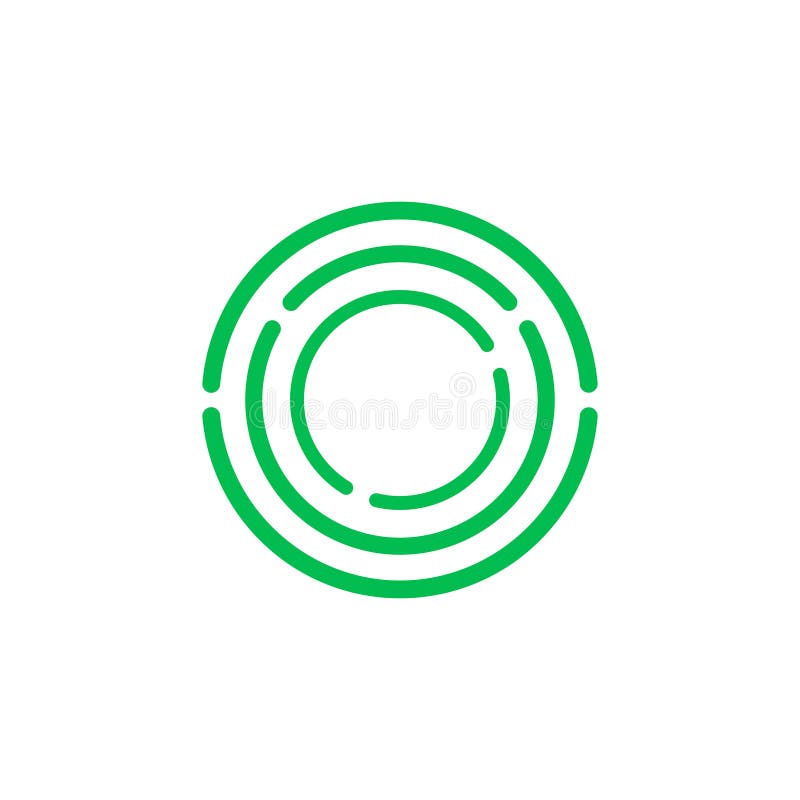 Circular Labyrinth Empty Inside. ?olored Round Maze Symbol Stock Vector ...