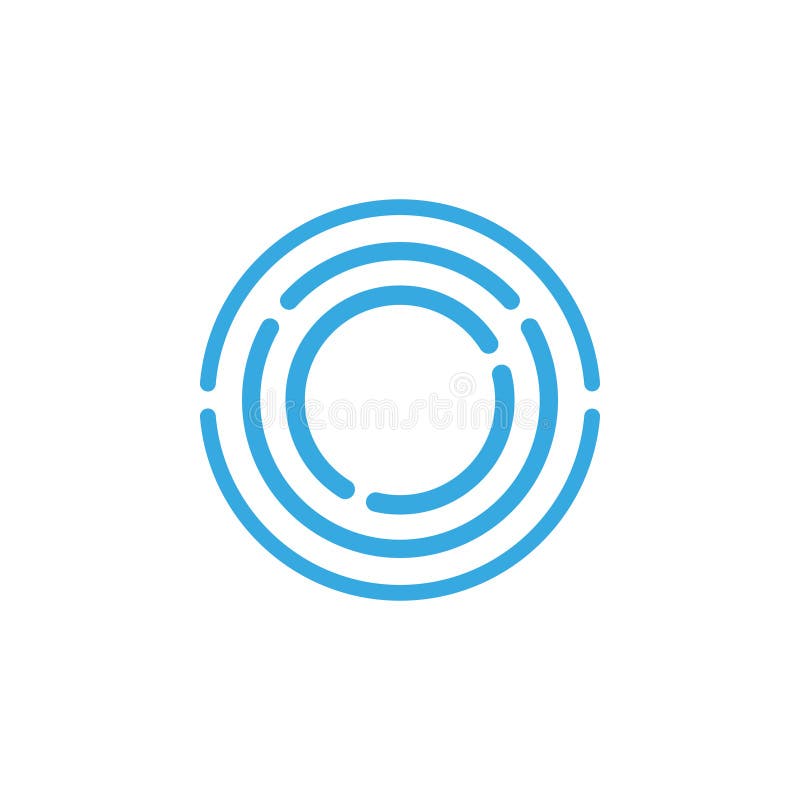 Circular Labyrinth Empty Inside. ?olored Round Maze Symbol Stock Vector ...