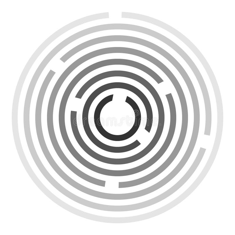Circular Labyrinth, Maze Icon. Out of the Labyrinth Stock Illustration ...