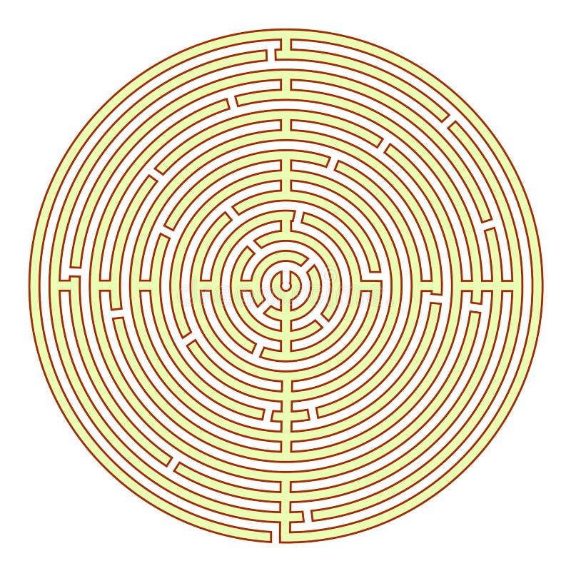 Circular labyrinth stock vector. Illustration of white - 89302191