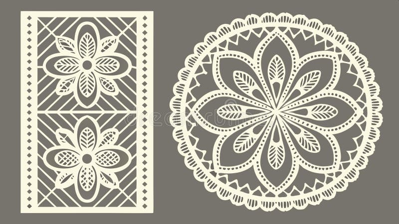 Circular Lace Design, Decorative Pattern Illustration Vector Design ...