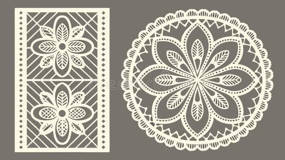 Circular Lace Design, Decorative Pattern Illustration Vector Design ...