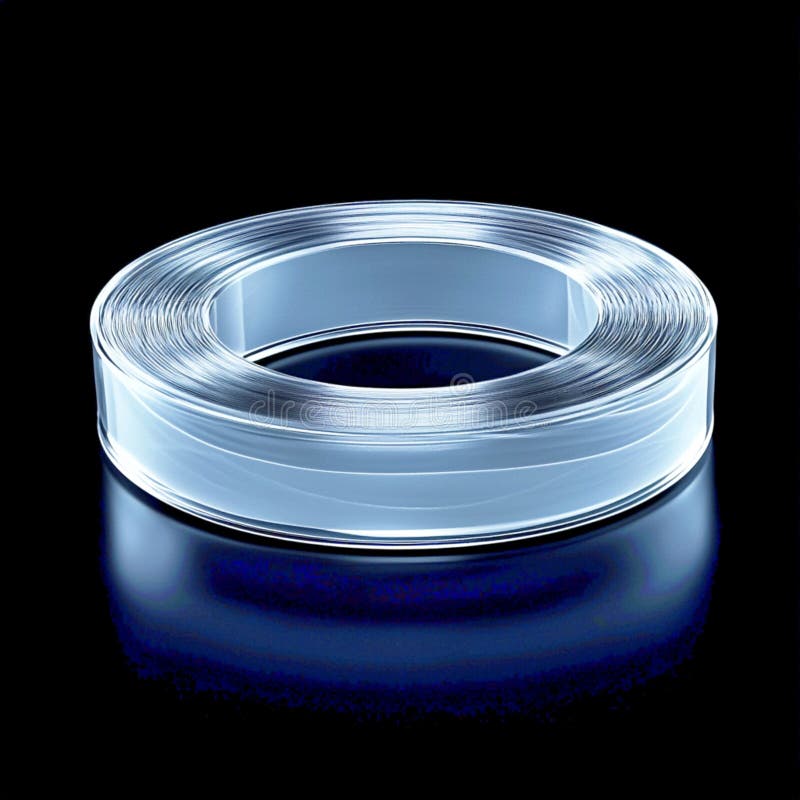 Circular Object with Layered Texture on a Reflective Surface Isolated ...