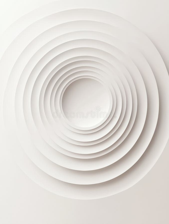 Circular Layers of White Paper Create a Minimalist Design that ...