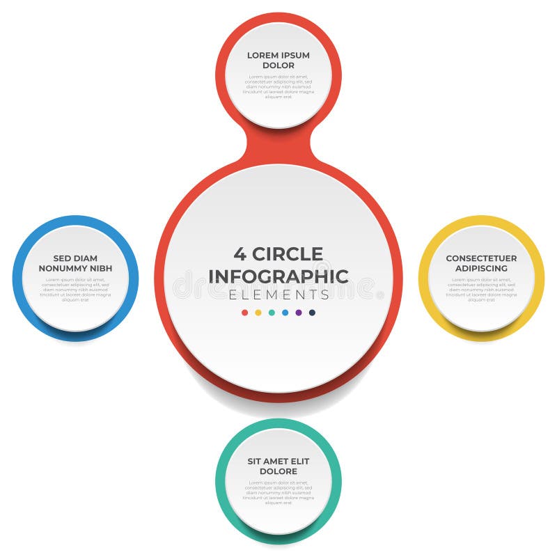 Circular Layout Diagram With 8 Points Of Steps Sequence Colorful Circle Infographic Element