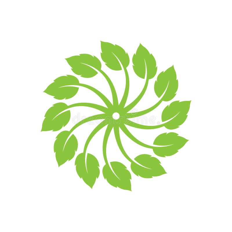 Circuler Leaves Pattern Design Stock Vector - Illustration of herb ...