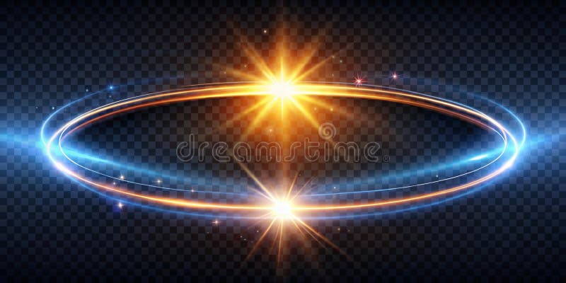 Circular Lens Flare Transparent Light Effect. Abstract Sparkling Spark ...