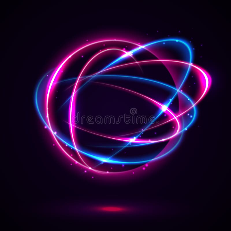 Circular Lens Flare Transparent Light Effect. Abstract Sparkling Spark ...