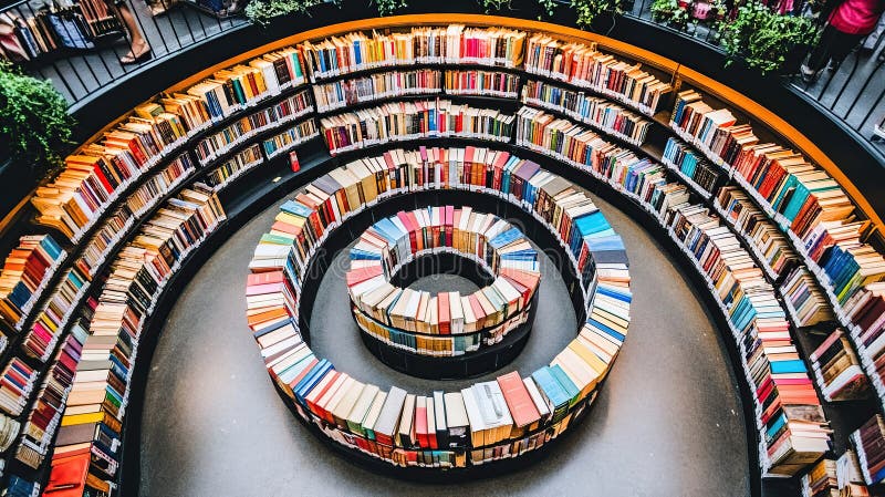 Circular Library Shelves, Books, Knowledge, Education, Interior ...