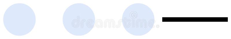 Circular Light Blue Dots Followed by Black Horizontal Line on White ...