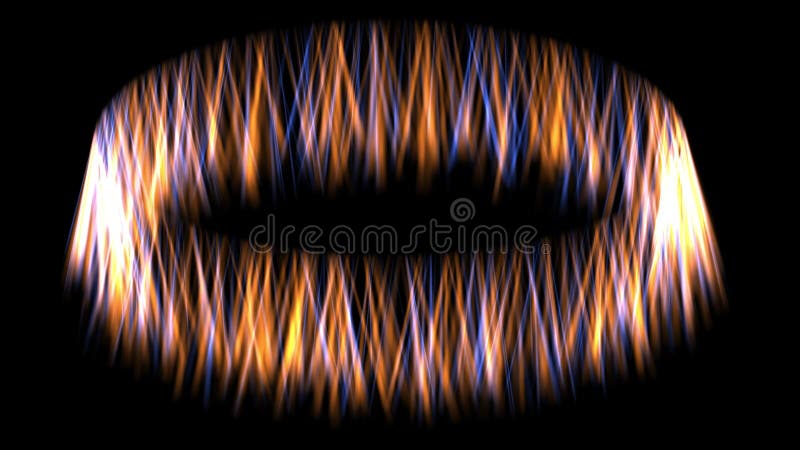 Circular Light Rays Motion Graphics with Night Background Stock Video ...